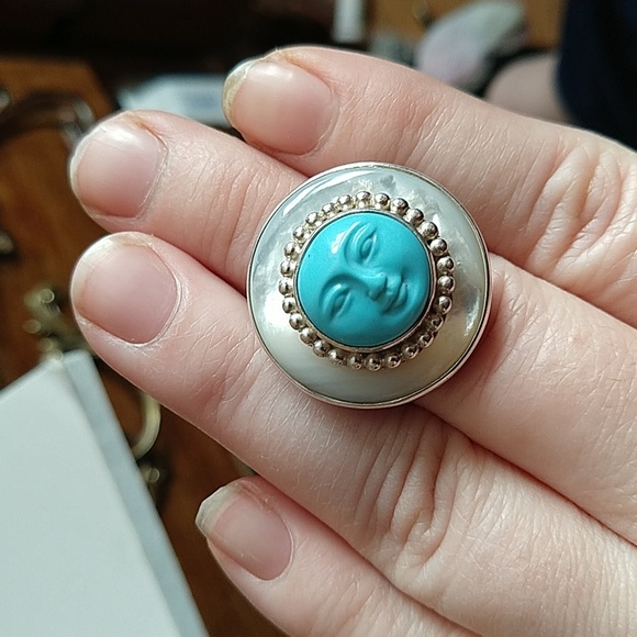 Sajen | Jewelry | Sajen Sterling Silver 925 Turquoise Face Mop Halo ...
